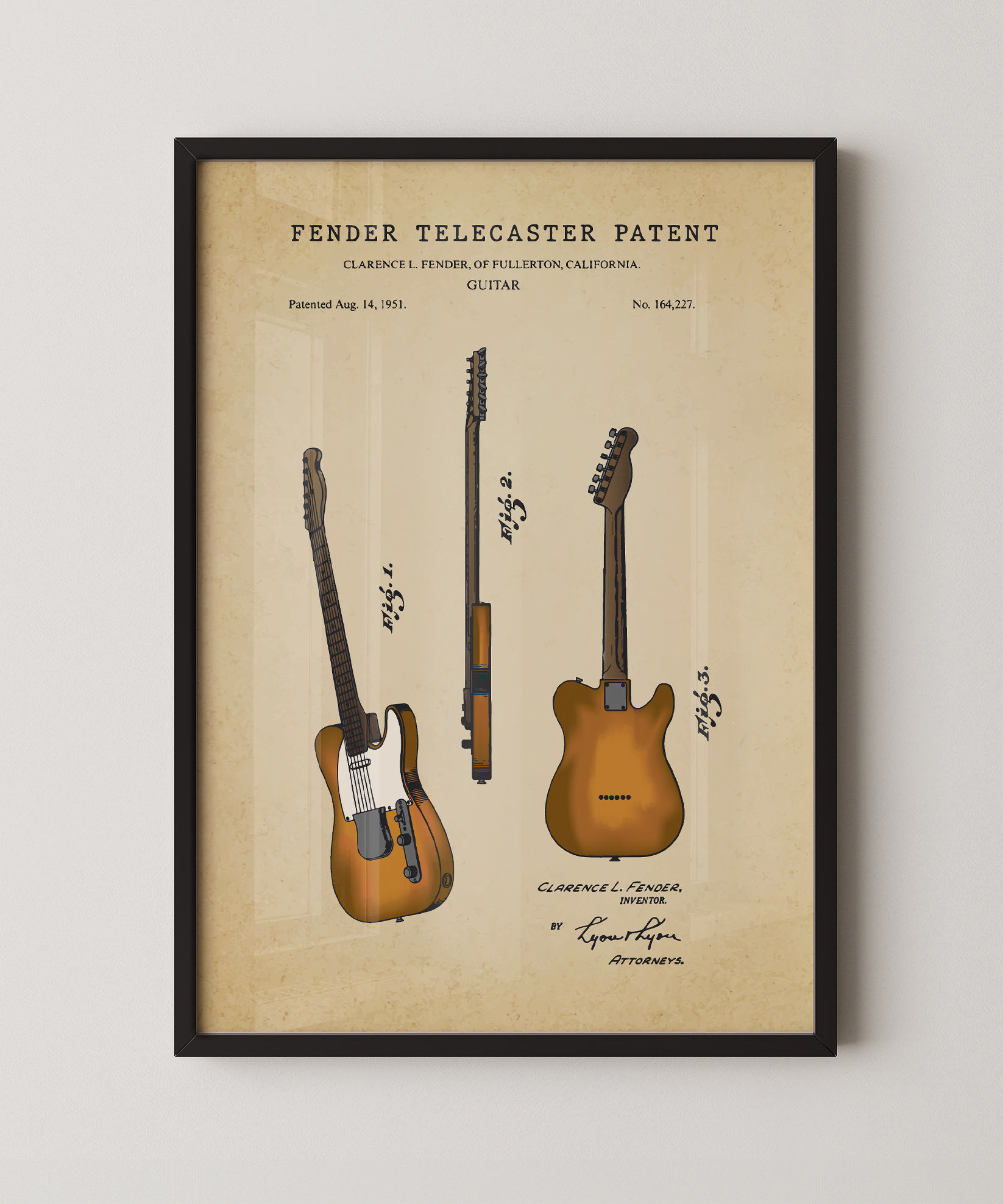 Fender Telecaster Patent – Patent Prints