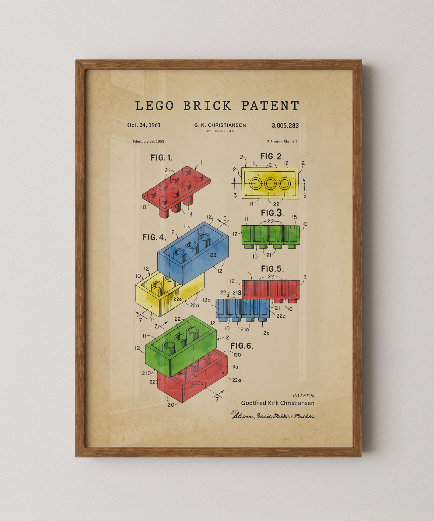 LEGO Brick Patent – Patent Prints