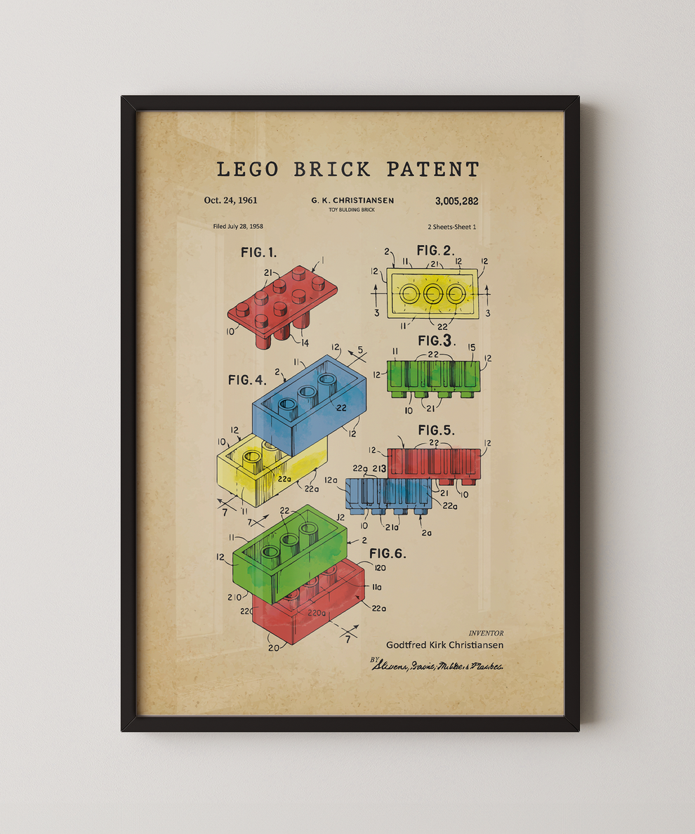 LEGO Brick Patent – Patent Prints